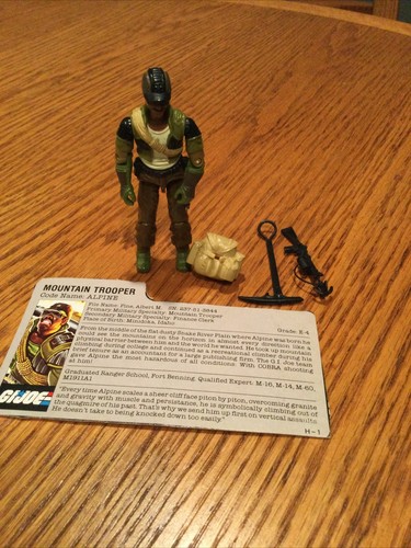 1985 GI Joe Mountain Trooper Code: Alpine with card | eBay