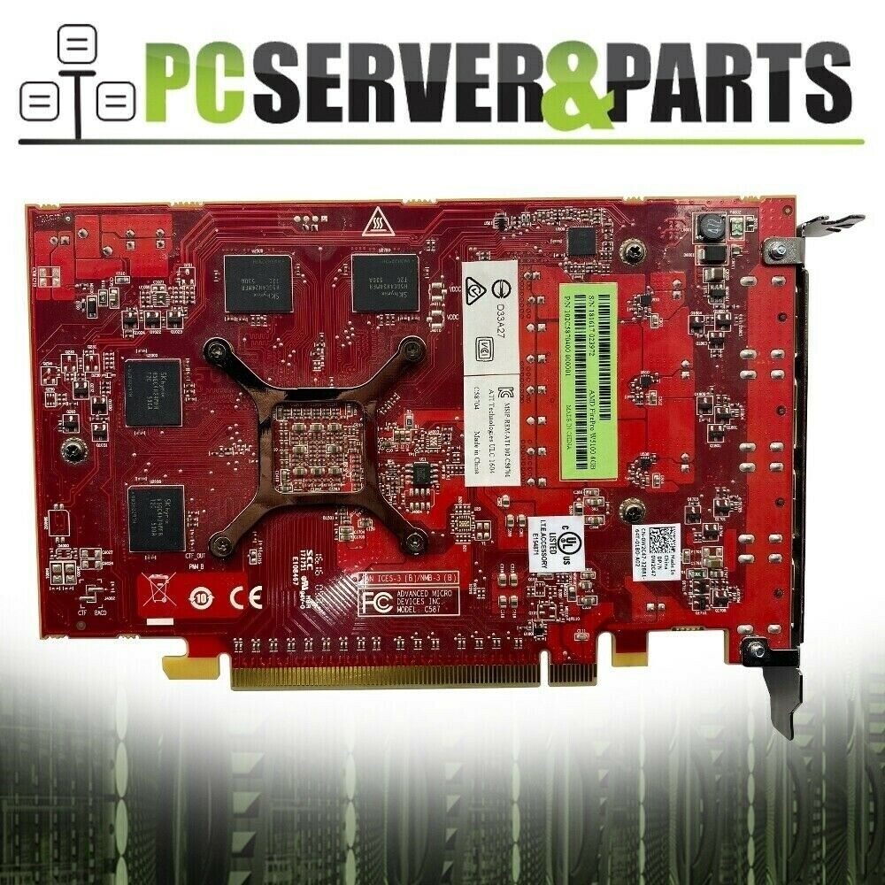 Dell AMD FirePro W5100 4GB Quad Port Workstation Video Graphics Card ...