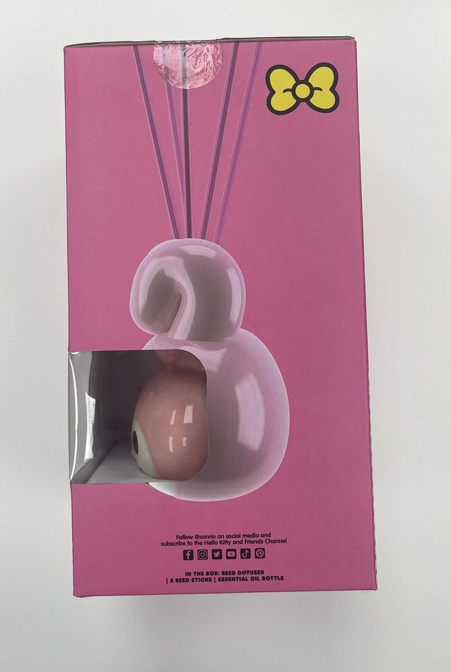 NEW My Melody Hello Kitty Ceramic Reed Diffuser Rose Scent 5 Reeds | eBay