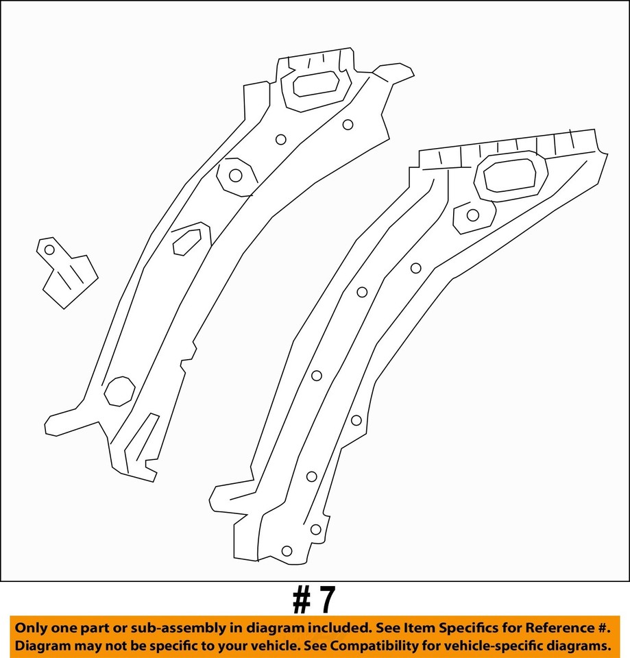GM OEM 19-23 Sierra 1500 Fender Inner Components-Rail Extn 84513502 | eBay
