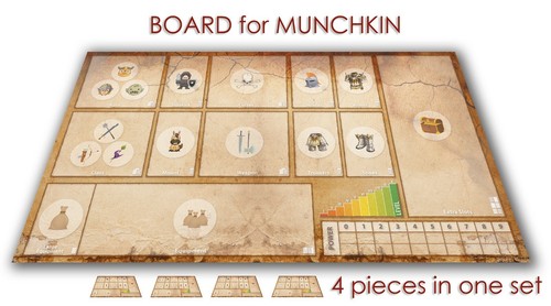 MUNCHKIN GAME BOARD GAMEBOARD LCG CCG PLAYMAT LIVING CARD GAME 4x ...