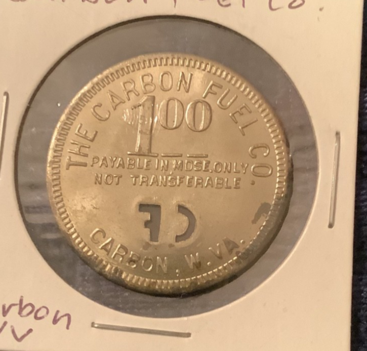 Coal scrip carbon fuel kanawha West Virginia, one dollar | eBay