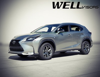 Fit 15-18 Lexus NX WellVisors JDM Smoke Chrome Trim Window Visors Rain ...