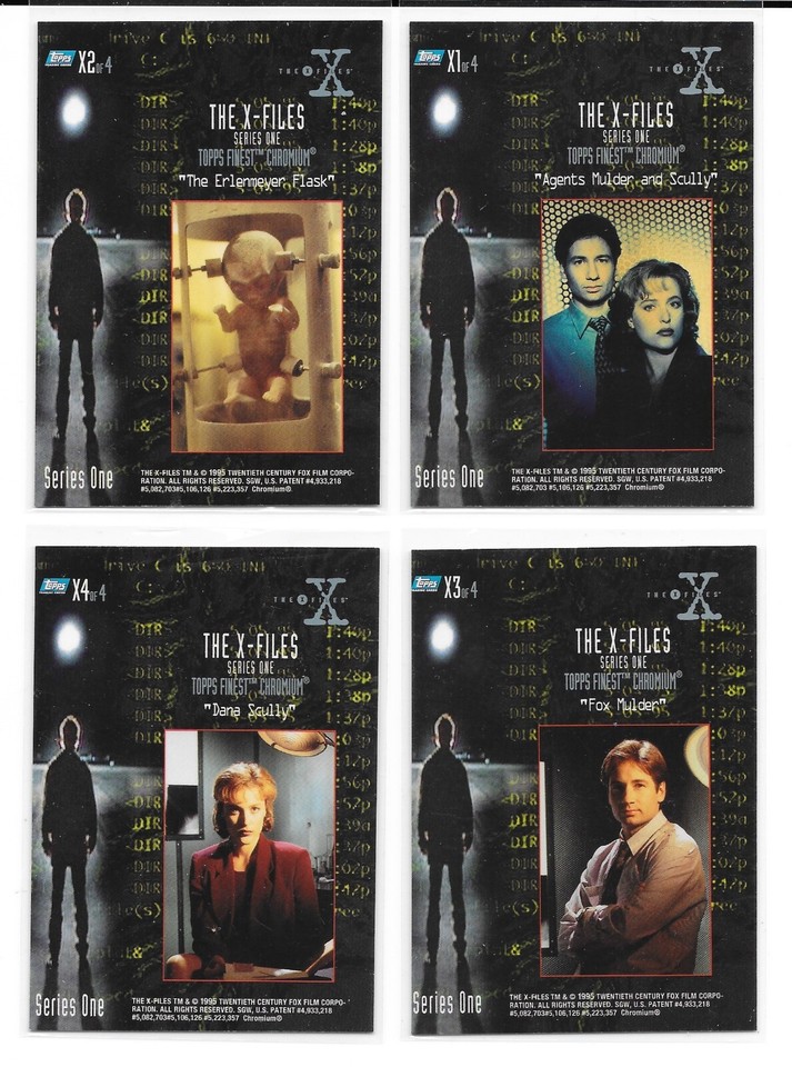 1995 Topps X-Files Series Season 1 Finest Chromium Insert Set of 4 ...