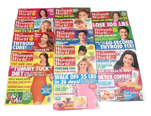 12x Woman's World Magazines 2017, Holidays Health Food Weight Loss ...