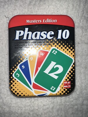 Phase 10 Masters Edition, Fundex 2003 Collectors Metal Tin, Complete ...