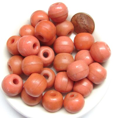 Vintage "Coral" Prosser Trade Beads | eBay