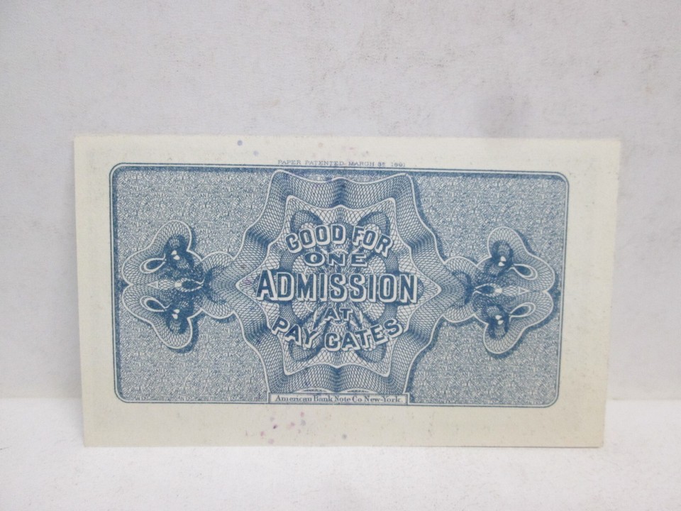 *1897 "A" WORLD'S COLUMBIAN EXPOSITION TICKET-WASHINGTON-UNC* | eBay