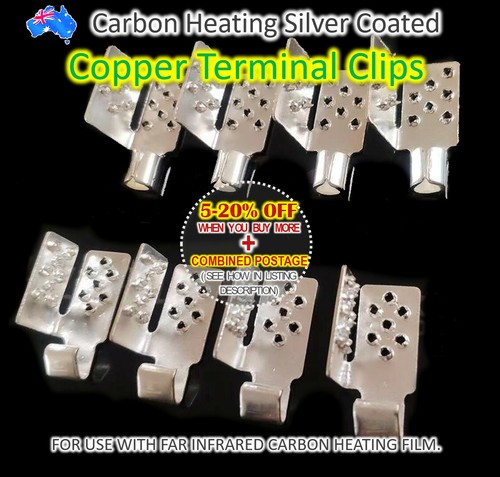 ELECTRICAL TERMINAL CLAMP Crimp Silver Coat Copper Floor Heating Film ...