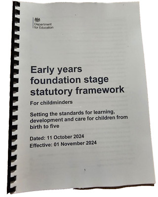2024 Early Years Foundation Stage EYFS Statutory framework for ...