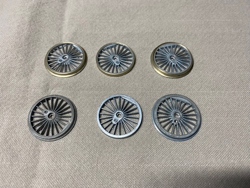 4mm Scale Driving Wheels x6 - 26mm, 22 Spoke. 3 Ins, 3 Non-Ins, 2 ...