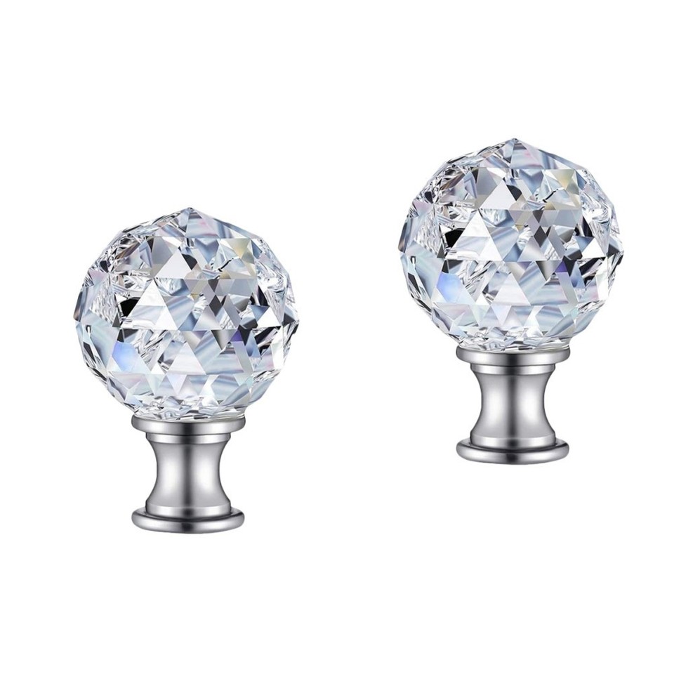 2pcs Light Screw Cap Lamp Shade Holder Harp Crystal Decorative Light ...