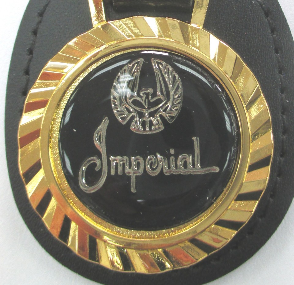 Black w/Bronze Imperial 53C9 Royal Classic Black Leather Gold Tone Key ...