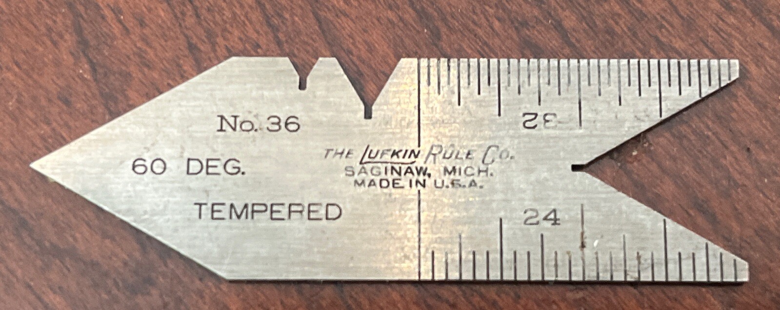 Vintage LUFKIN 36 FISHTAIL Center Gage 60° Machinist USA | eBay