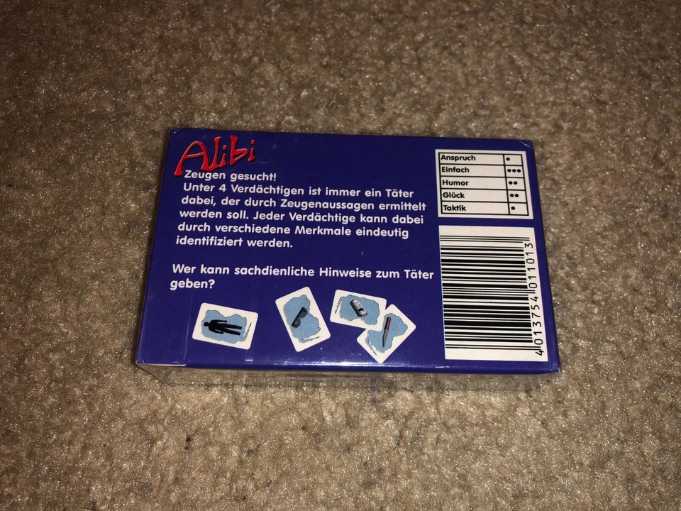 Alibi - 2001 German Card Game - Markus Nikisch *NEW/SEALED!* | eBay