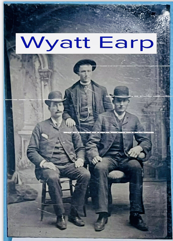Wyatt Earp & Sherrif Virgil Earp , Warren Earp Tintype Real Photo ...