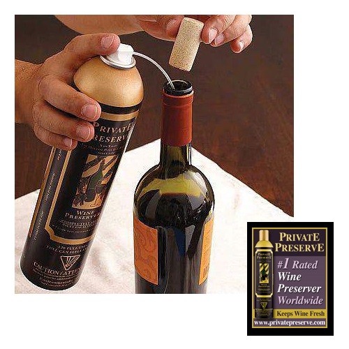 4 PK PRIVATE PRESERVE WINE PRESERVER INERT GAS AEROSOL BOTTLE SPARGING ...