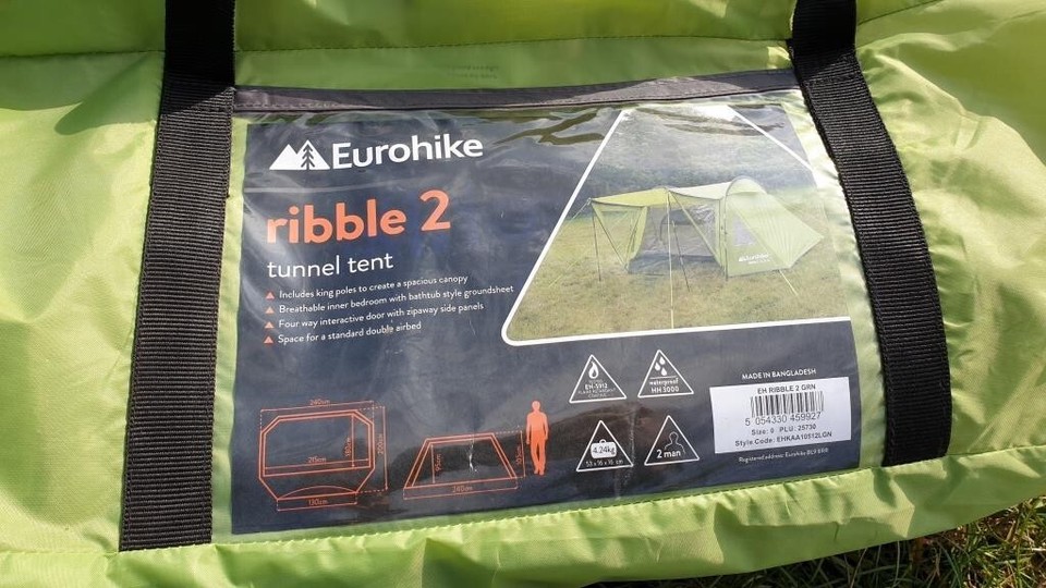 Refurbished Eurohike Compact 2-Person Ribble 2 Tunnel Tent – Ready for ...
