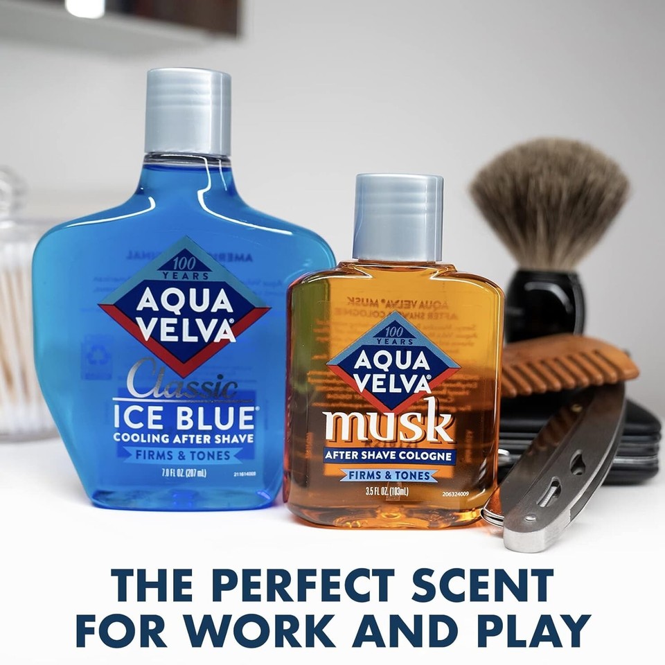 Aqua Velva after Shave, Classic Ice Blue, Soothes, Cools, and Refreshes ...