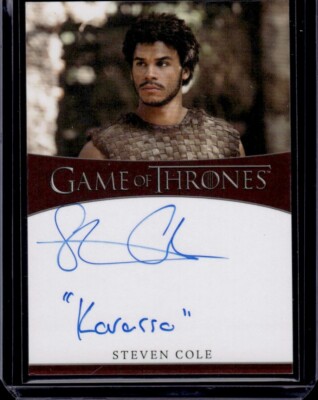 Rittenhouse Game of Thrones Steven Cole INSCRIPTION AUTO signed Kovarro ...