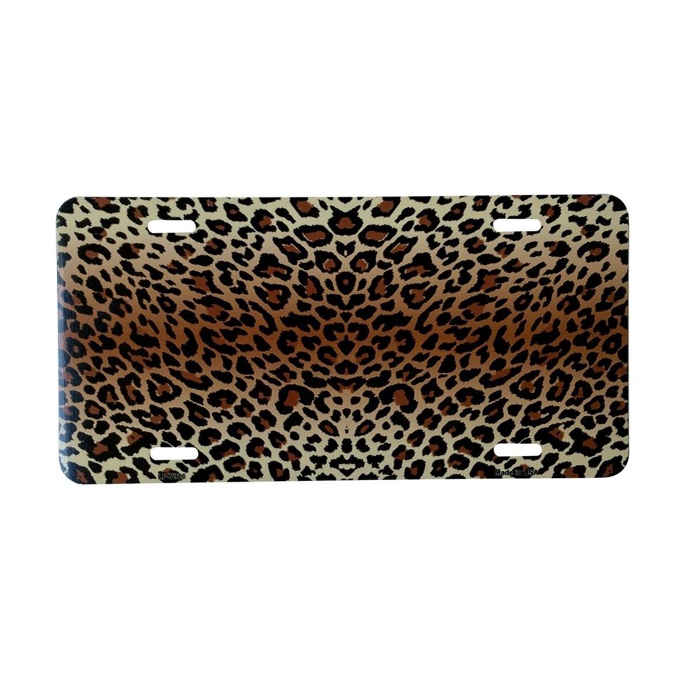 Leopard Cheetah Luxury Brown/Black License Plate Tag Frame for Car ...
