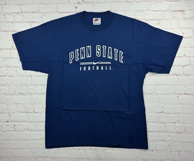 NEW Vtg Nike Center Swoosh Penn State Football T Shirt Made In USA Mens ...