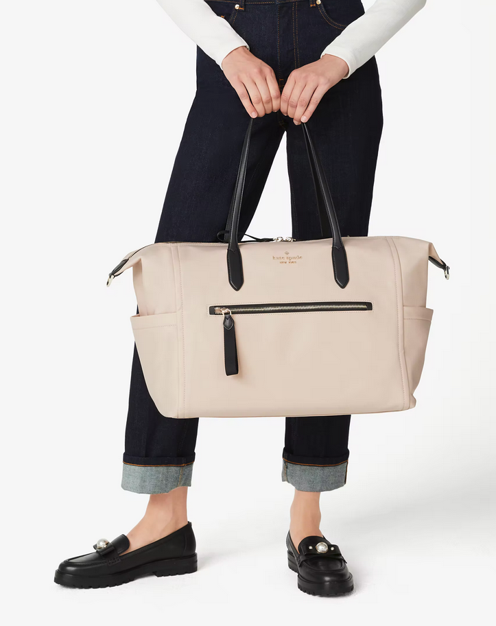 NEW Kate Spade Chelsea Weekender Tote Travel Bag Gym Duffle - Warm ...