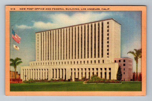 Los Angeles CA-California, New Post Office and Federal Building Vintage ...