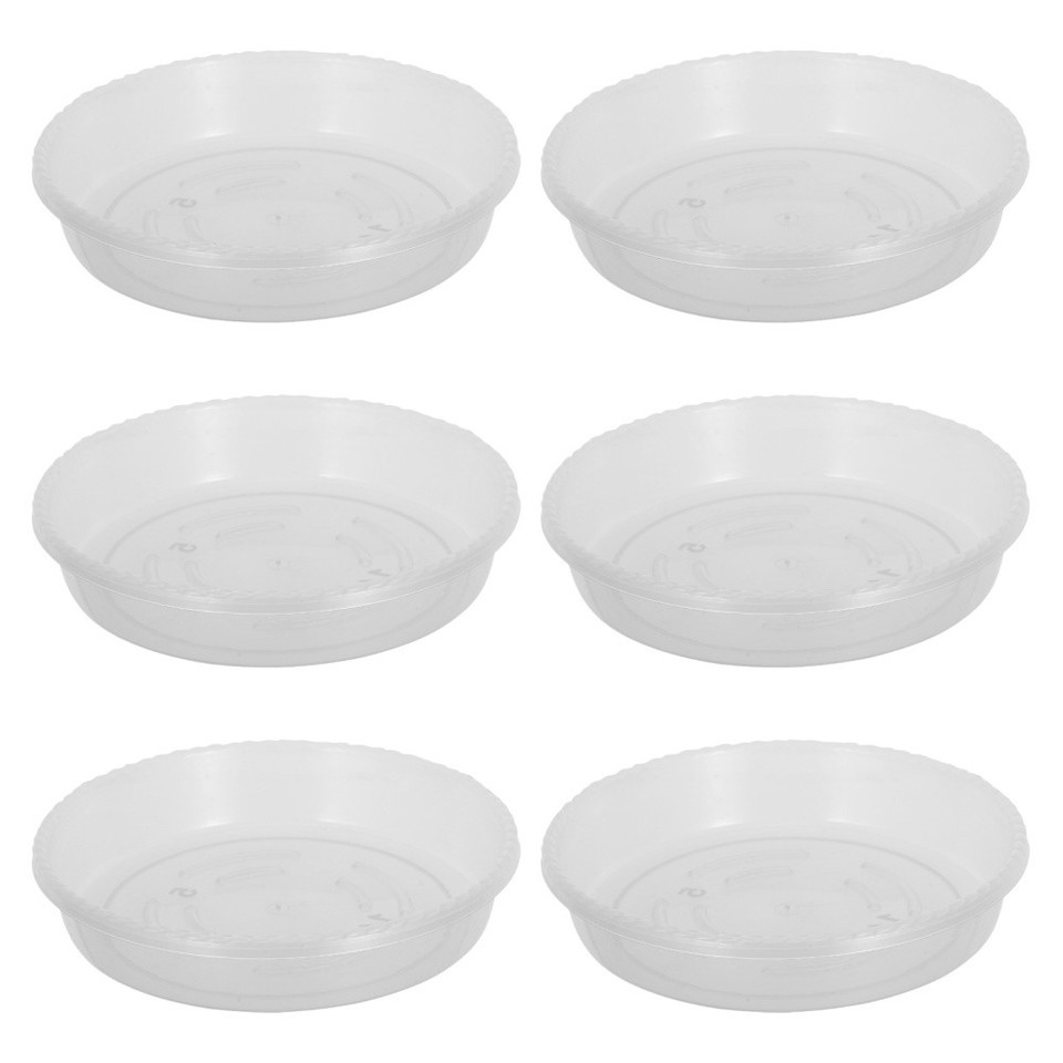 6 Pcs Indoor Plant Tray Water Catcher for Plants Clear Plastic Saucer ...
