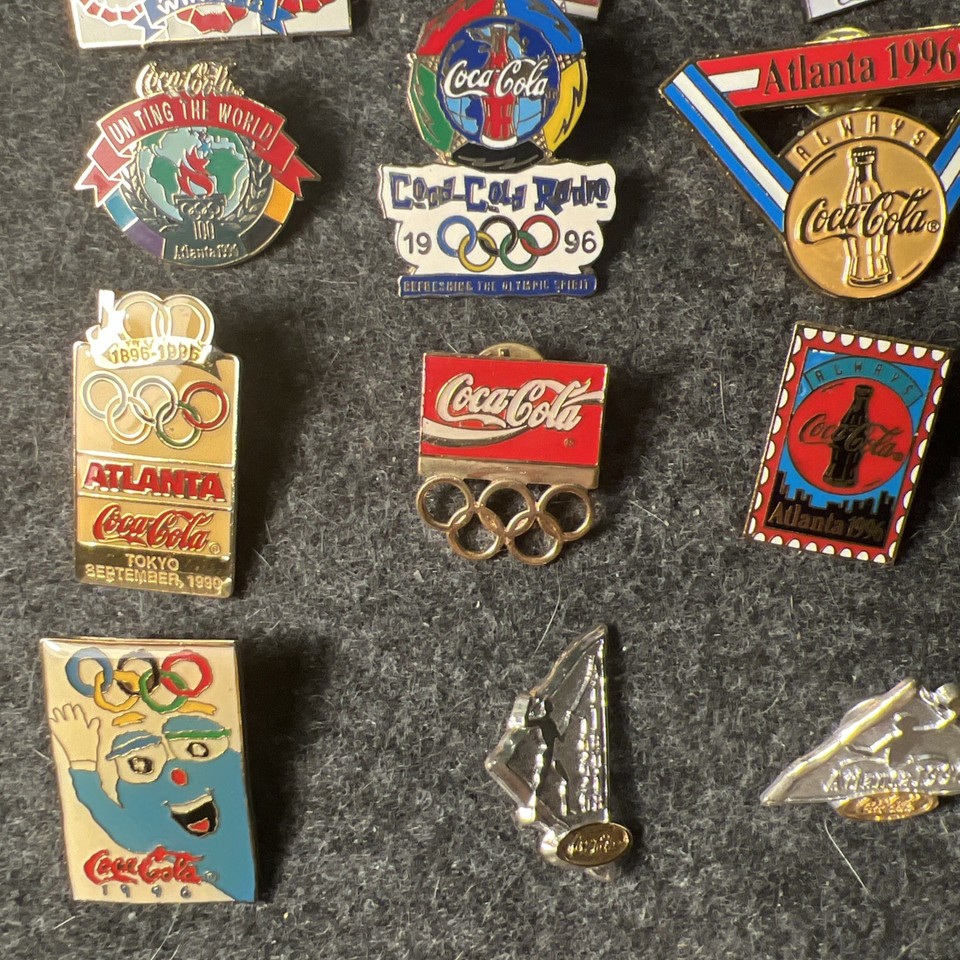 Atlanta 1996 Coke Olympic Games - 25 Pin Lot Sponsors - Never Worn ...