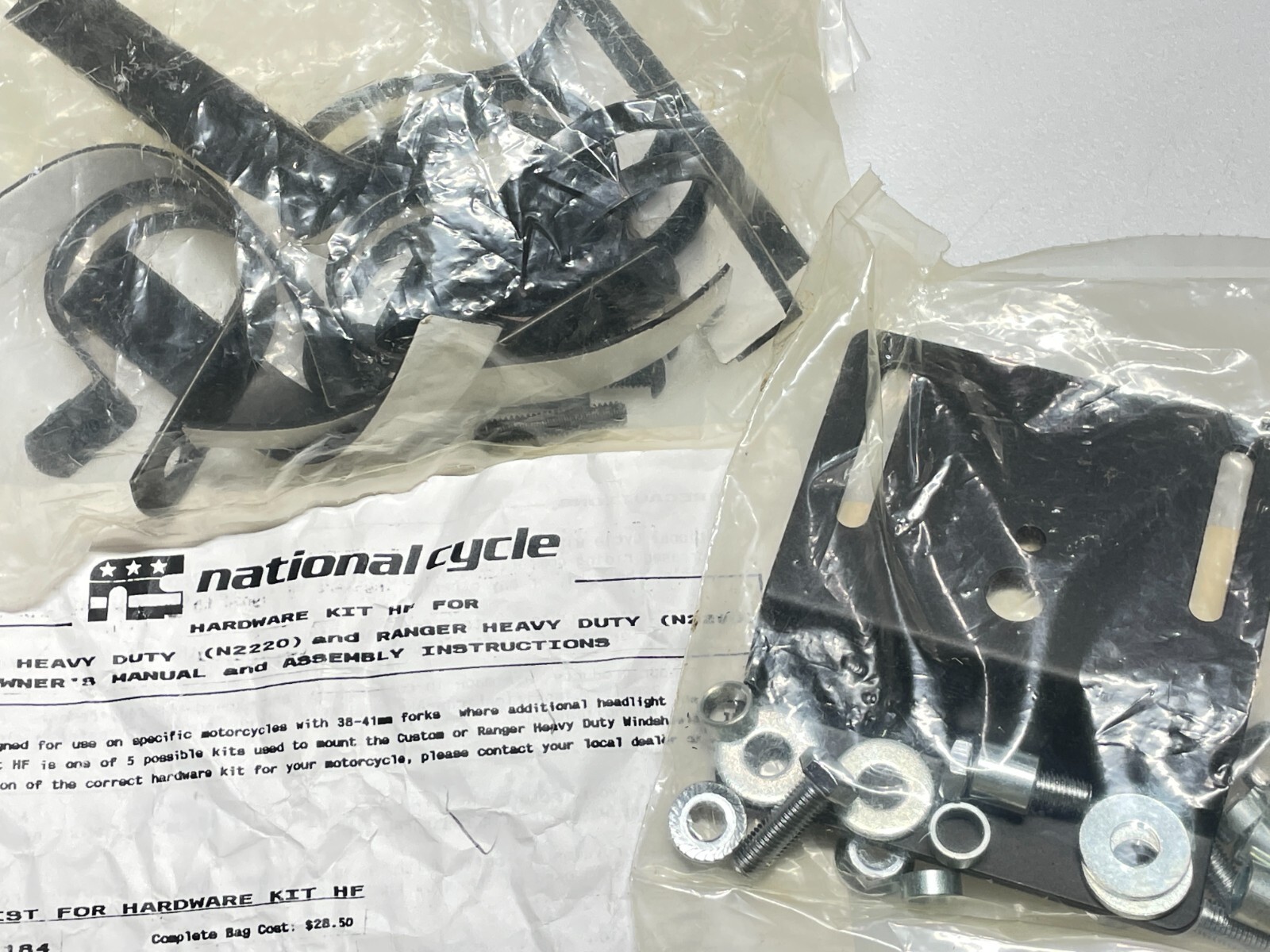 NATIONAL CYCLE N2220 & N2290 WINDSHIELD STRAIGHT FORK MOUNT KIT-HF FAST ...