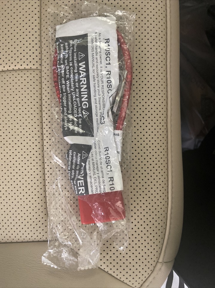 NEW Walther Regal Firearm Gun Lock, Cable Lock, Red, 15", 2 Keys ...