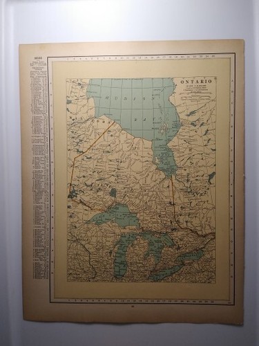 1929 Vintage ONTARIO Atlas Map Original Antique Rand McNally Premium ...