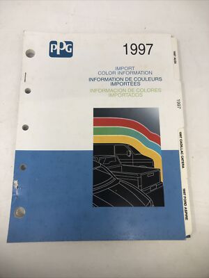 PPG 1997 IMPORT COLOR INFORMATION BOOKLET MANUAL 383-97 -PREOWNED | eBay