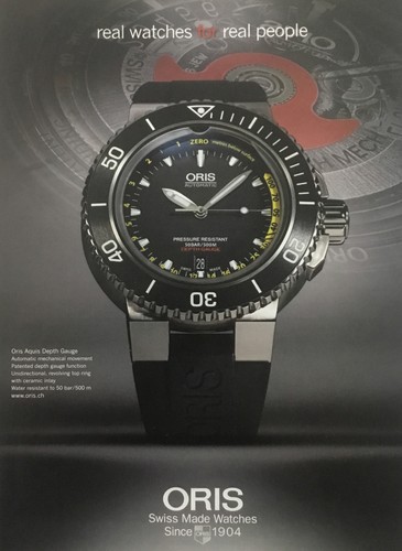 ORIS Swiss Made Watch Original Magazine Print Ad Real Watches Real ...