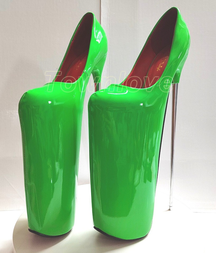 Women 30cm Ultra High Stiletto High Heel Shoes Ankle Buckle Pumps Shoe ...