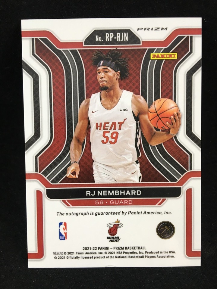 RJ Nembhard 2021-22 Prizm NBA SILVER PENMANSHIP Rookie Auto #RP-RJN RC ...