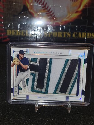 2022 Panini National Treasures Baseball MATT BRASH Patch Auto 04/10 ...