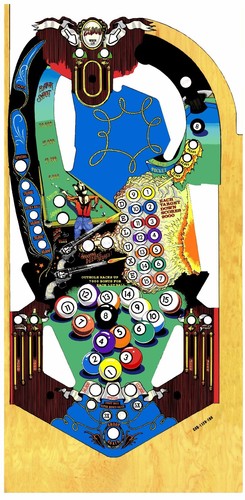 BALLY EIGHT BALL DELUXE Pinball Machine Playfield Overlay With AFter ...