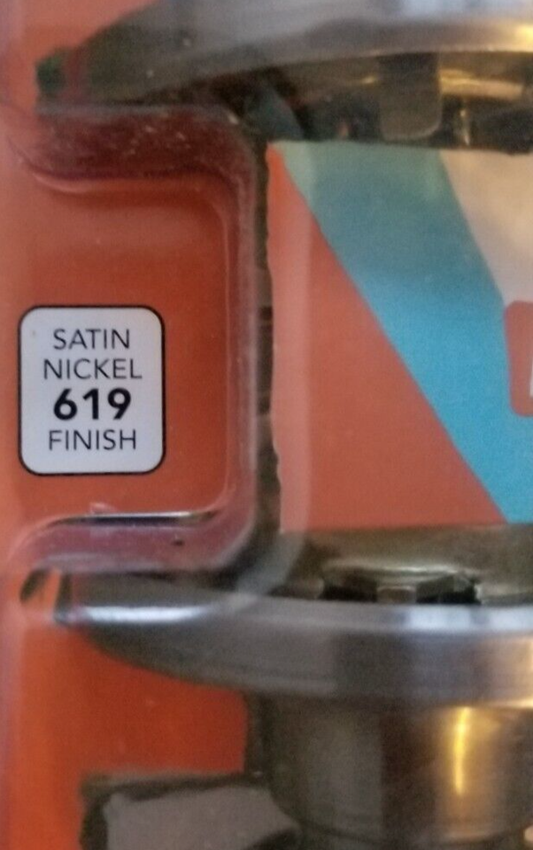 Dexter Door Knob Set by Schlage, Satin Nickel 619 Finish for Bed room ...