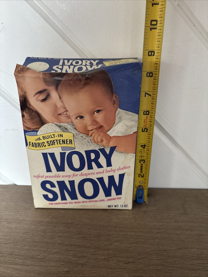 Vintage Ivory Snow Laundry Detergent Powder Soap 13 Oz. Opened Used | eBay