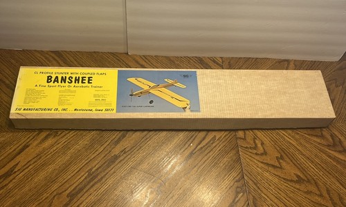 Vintage SIG MFG Co Banshee Control Line Balsa Wood Airplane Kit | eBay