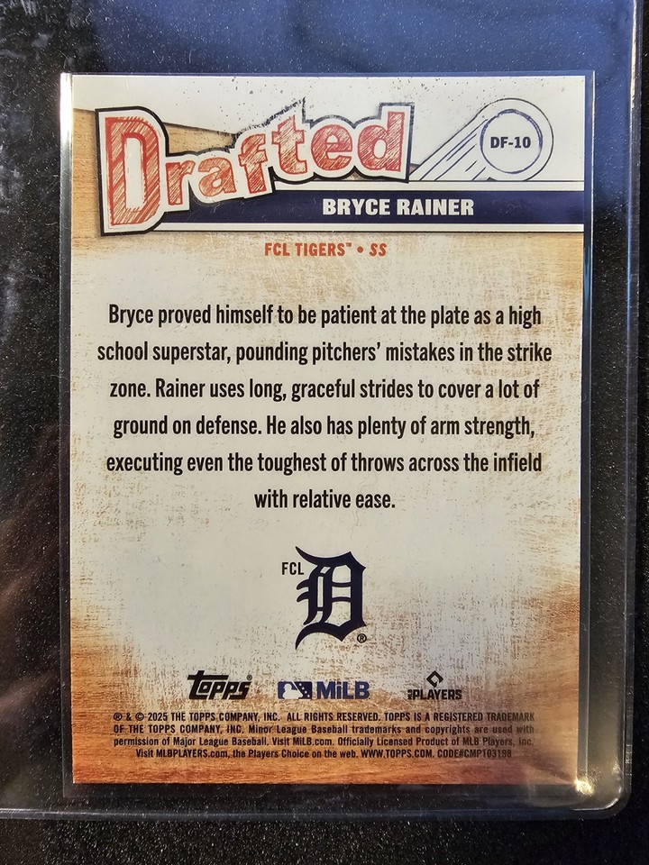 2025 Topps Pro Debut Bryce Rainer Drafted Green Foil /99 | eBay.de