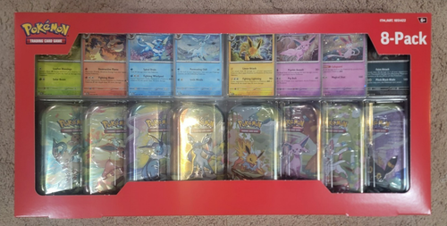 Costco Pokemon Prismatic Evolutions 8 Mini-Tins with Promo Cards Sealed ...