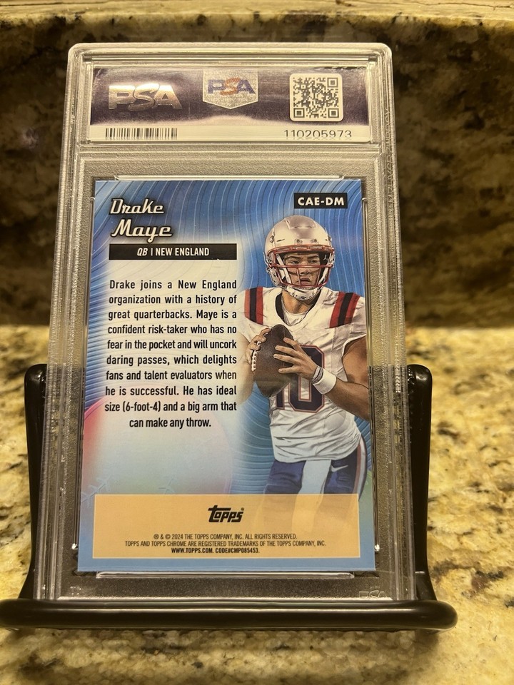 2024 Topps Chrome Drake Maye RC Chrome All-Etch PSA 10. Low Pop | eBay