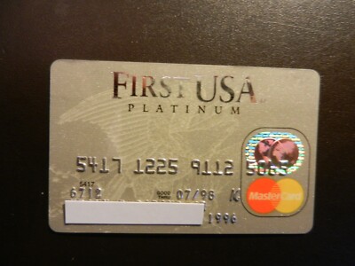 *FIRST USA PLATINUM MASTER CARD* EXPIRED CREDIT CARD. A RARE CARD ...