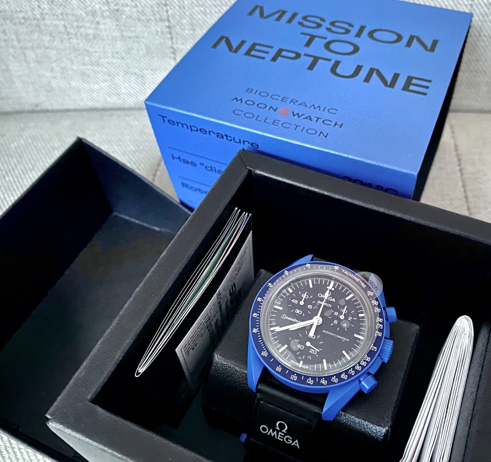 OMEGA x Swatch Speedmaster MoonSwatch Blue Unisex Adults Watch ...