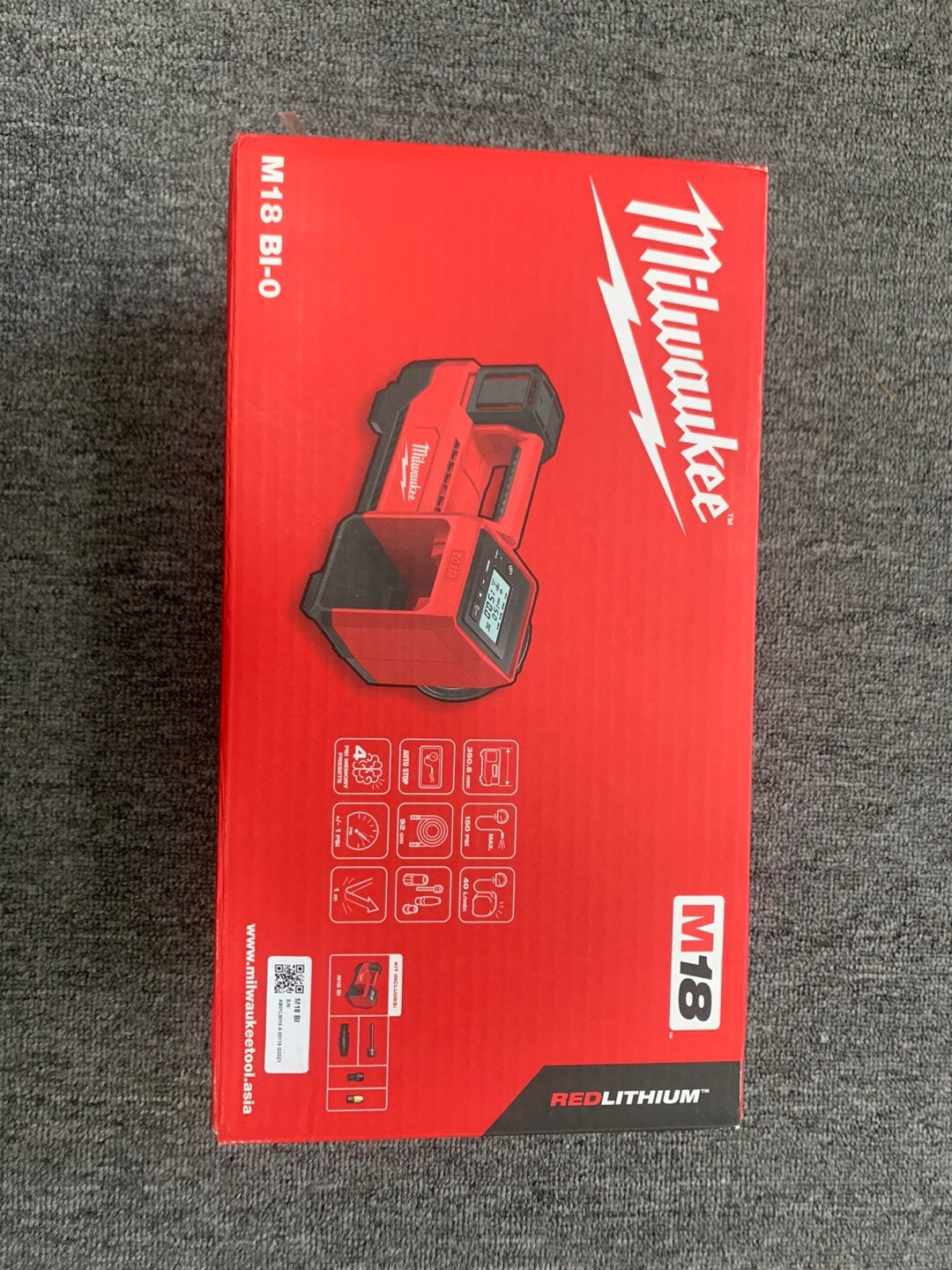 Milwaukee Air Compressor M18 BI 40L/min 150PSI 270W 18V 7lb 920mm *Bare ...