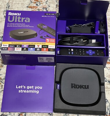 Roku Ultra 4K UHD - 4802RW, Streaming Media Player with Voice Remote ...