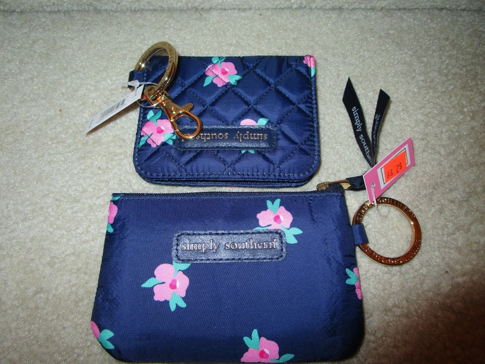NEW SIMPLY SOUTHERN FLOWERED ID COIN WALLET & KEYCHAIN | eBay